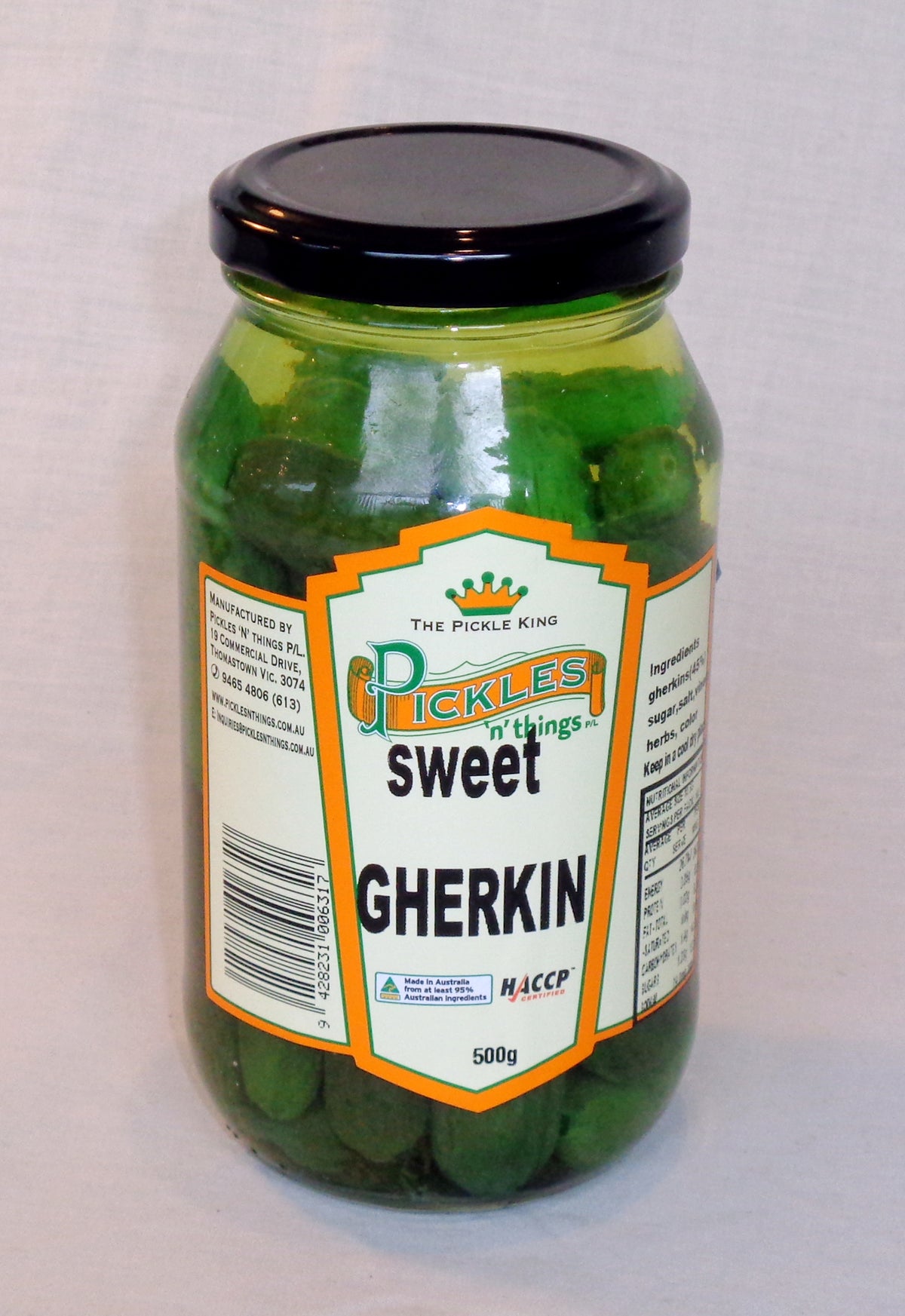 66631 - 500g Sweet Gherkin | Pickles N Things